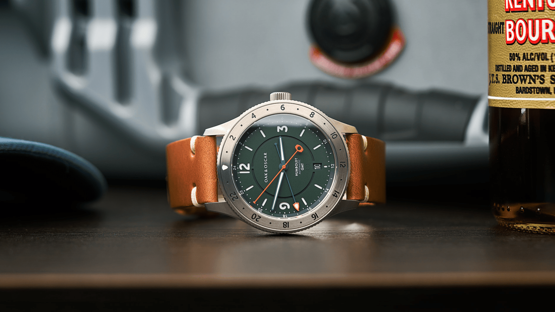 The Humboldt GMT Titanium | Oak & Oscar | 40mm GMT Watch